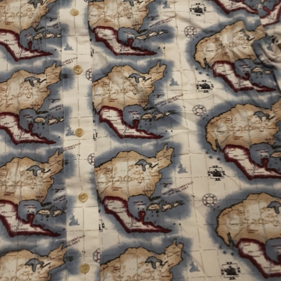 Vintage | Shirts | Mens 99s Map Themed Shirt | Poshmark